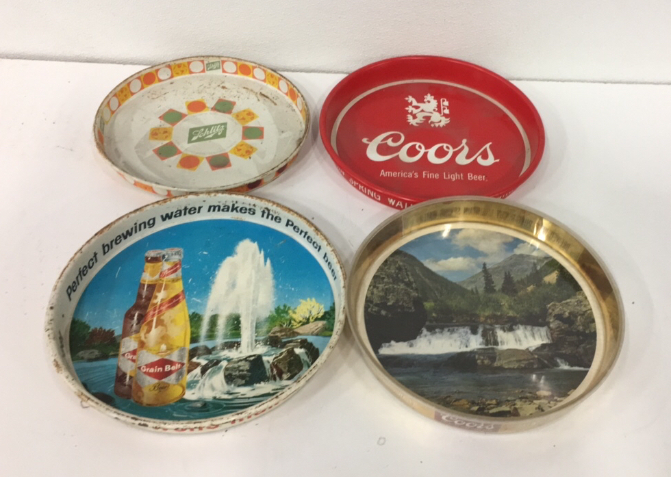 (2) Vintage 13” Coors and Coors Light Metal Advertising Trays (1) 13 ...