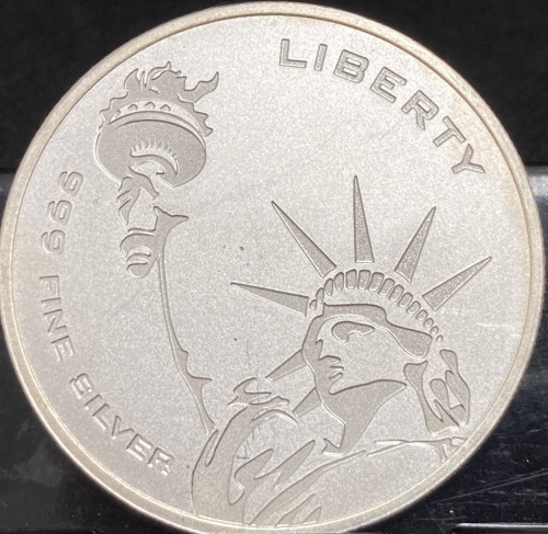 LIBERTY FREEDOM ONE TROY OUNCE .999 FINE SILVER ROUND