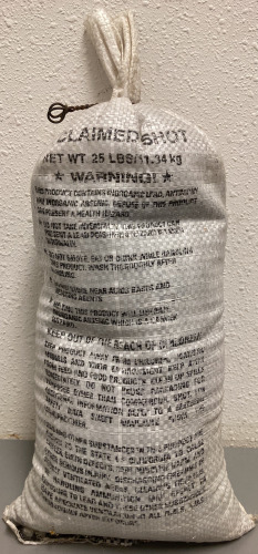 25 LB BAG OF RECLAIMED SHOT FOR RELOADING