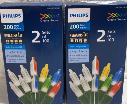 (2) Philips 200 Mini Color Changing LED Lights