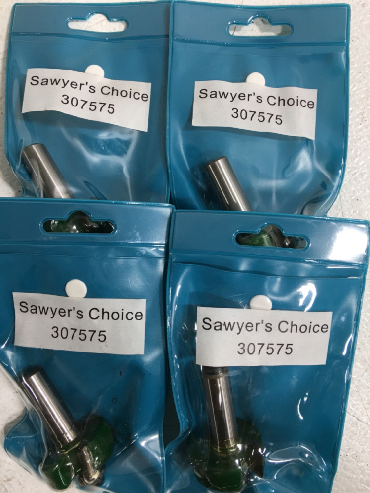 (3) New Sawyer’s Choice 1-1/4 Radius Round Over 1/2” Arbor Router Bits