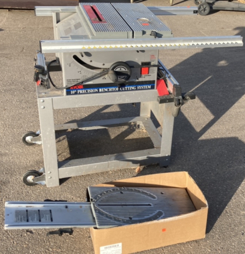 RYOBI 10” PRECISION BENCHTOP CUTTING SYSTEM POWERS ON