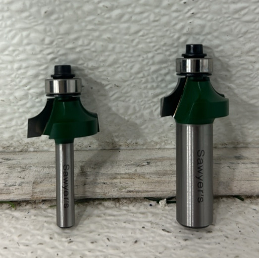 (6) 2 1/8’’ x 3/8’’ Round Over Router Bits, (2) 2 1/2’’ x 3/8’’ Round ...