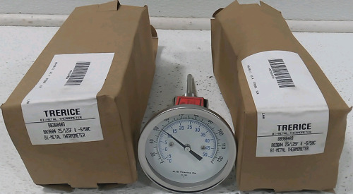 (2) Trerice Bi-Metal Thermometer 25°F/125°F & -5°C/50°C