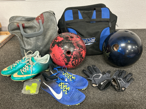 HY-ROAD BOWLING BALL WITH BAG AND CUTTER YOUTH L/XL GRIP GLOVES ...