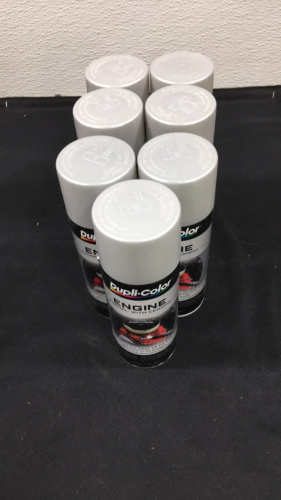 (7) Cans Dupli-Color Engine Enamel, Aluminum, DE1615