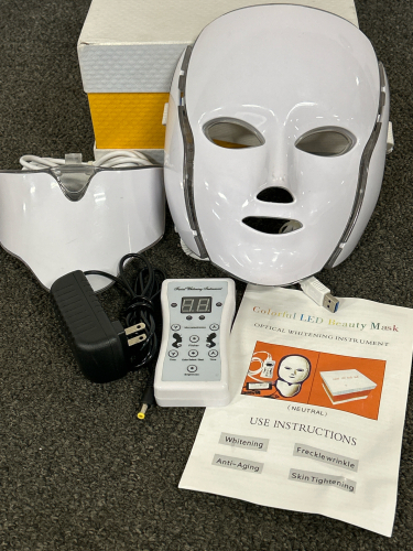 Colorful LED Beauty Mask Optical Whitening Instrument for Face and Neck ...