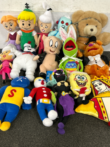 Collectible Plushies Including Muppets, Jetsons, Stay Puff Marshmallow ...