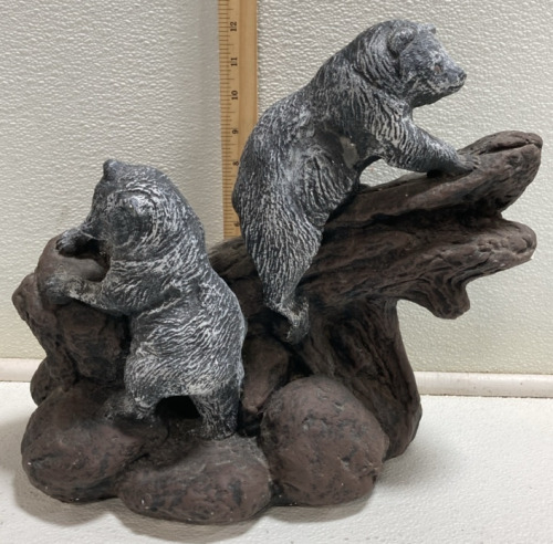 Bear Cubs Statue Figure