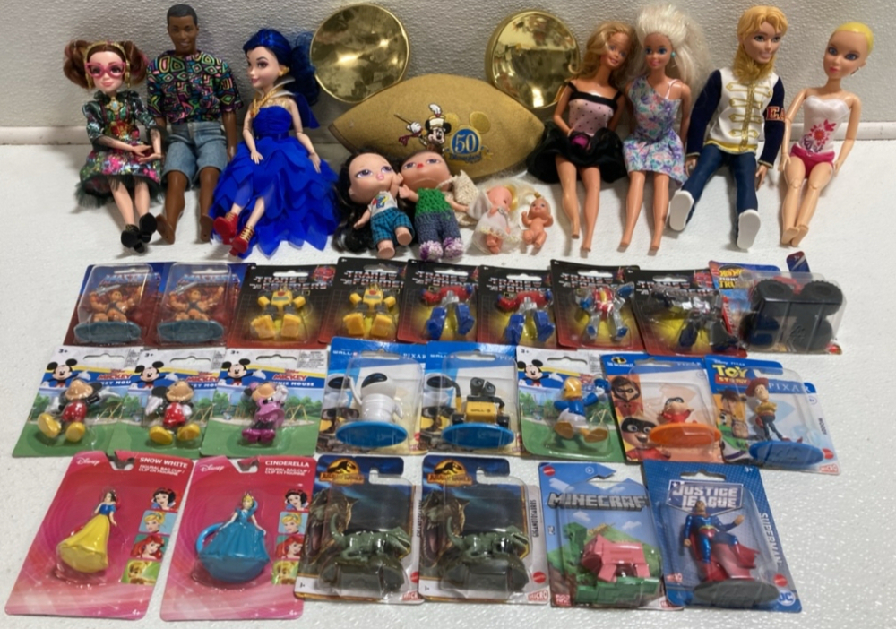 (11) Assorted Dolls, (23) Mini Character Toys, (1) 50th Anniversary ...