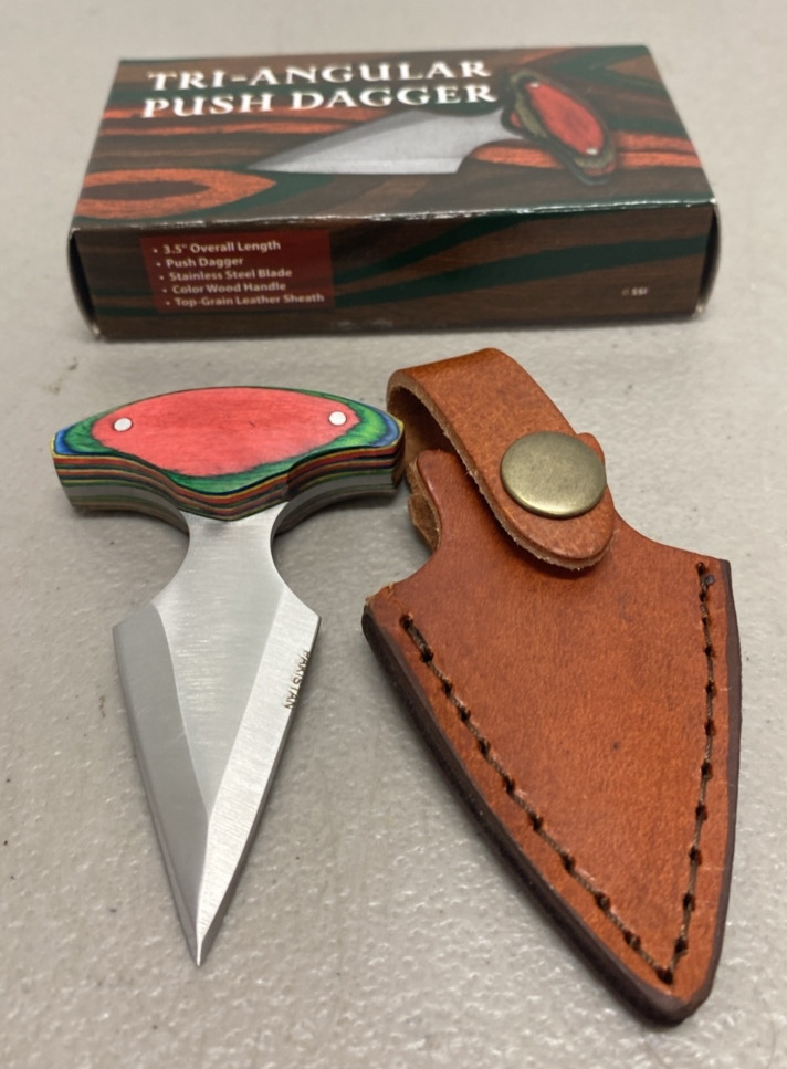 (1) Tri-Angular Push Dagger Knife