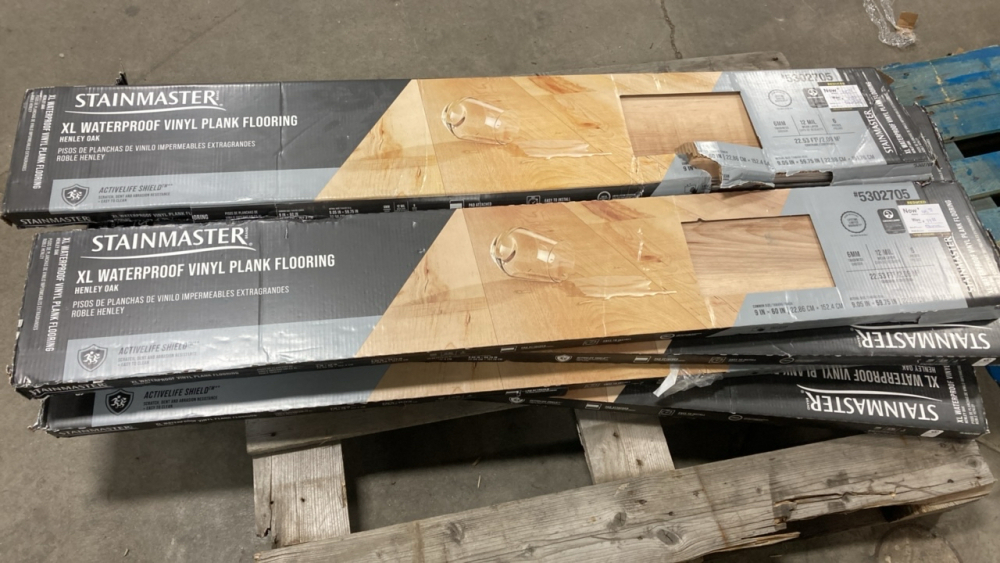 (8) Boxes of Stainmaster Henley Oak Vinyl Plank Flooring
