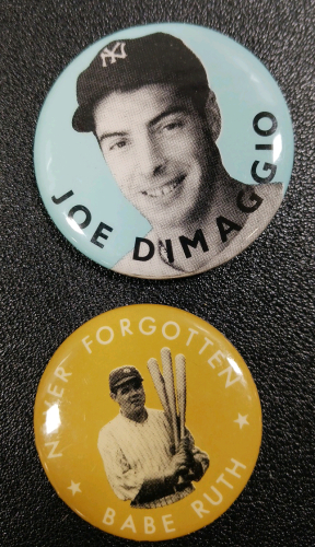 (3) MLB Collectible Pins Including Joe Dimaggio & Babe Ruth