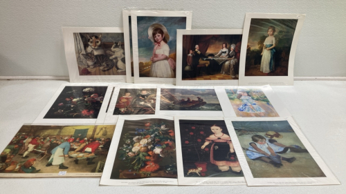 (12) Assorted Art Prints