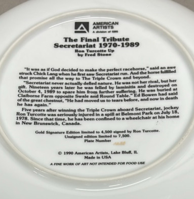 (3) American Artists Fred Stone Collectible Gold Leaf Trimmed Plates In ...