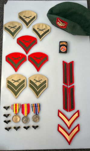 Military Rank & Service Medals, Patches, South Korea Military Beret ...