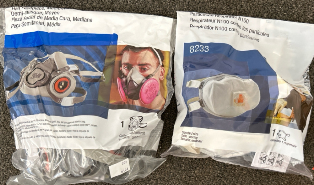 (6) Boxes of V Fold Masks, Particulate Respirator Mask, & Half Facepiece