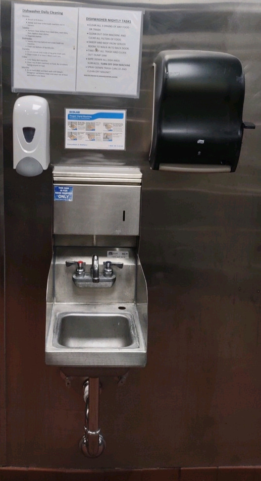 Hand Washing Sink w/ Soap Dispenser & Paper Towel Dispenser