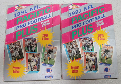 (2)1991 Pacific Pro Football Plus Cards