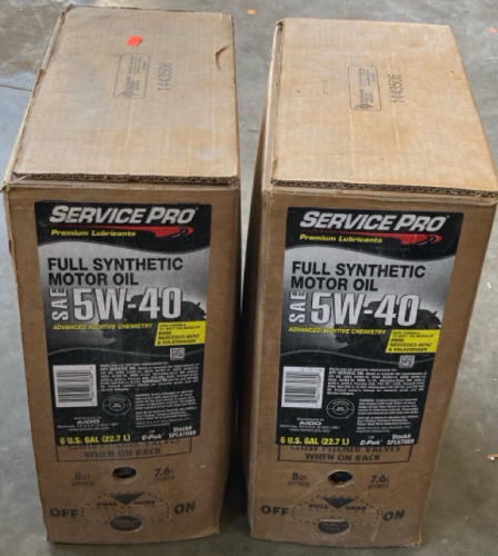 Service Pro Full Synthetic Oil 5W-40 (6 U.S Gallons in Each Box)