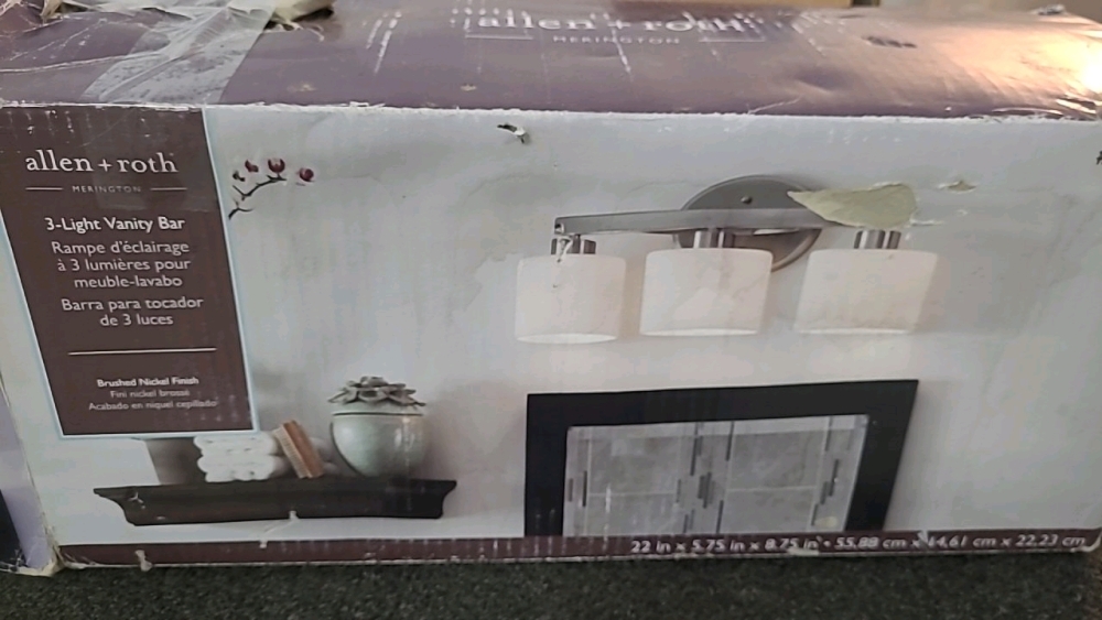 Allen and Roth 3 light vanity bar