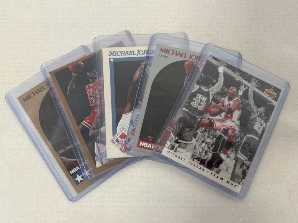 (5) Collectible Michael Jordan Cards