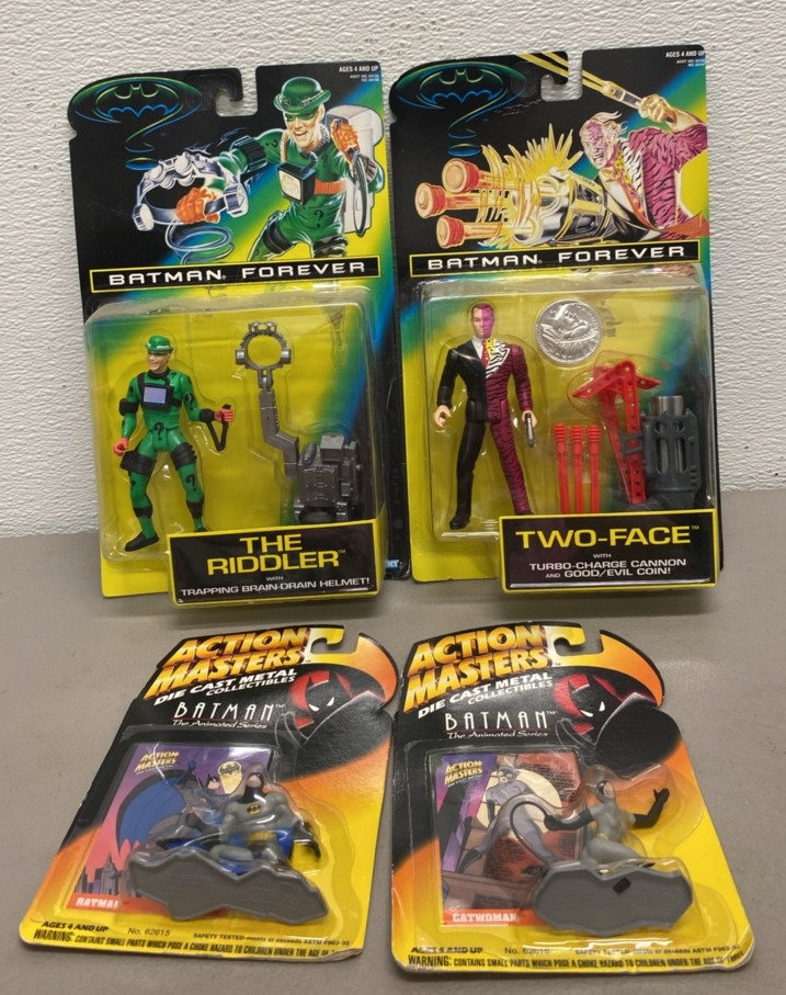 (1) Batman Forever The Riddler with Trapping Brain Drain Helemt Vintage ...