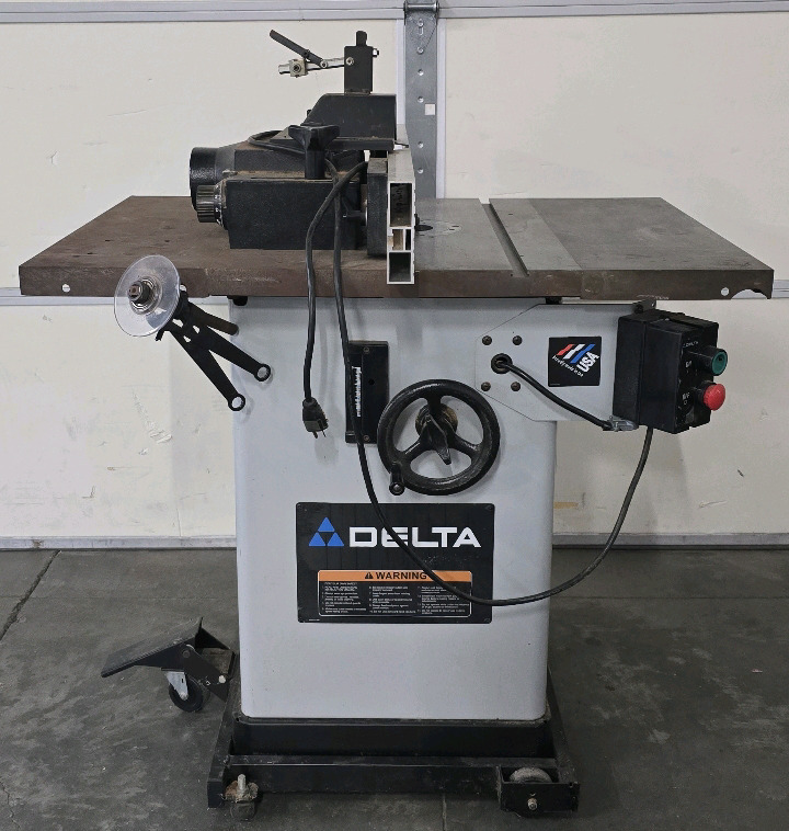 Delta Wood Shaper On Rolling Cart
