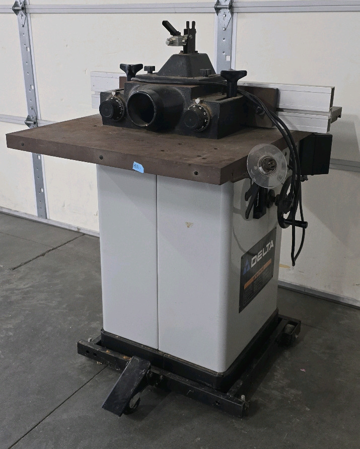 Delta Wood Shaper On Rolling Cart