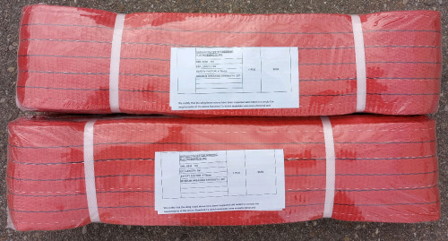 (2) Red 6M 30T Duplex Polyester Webbing Sling