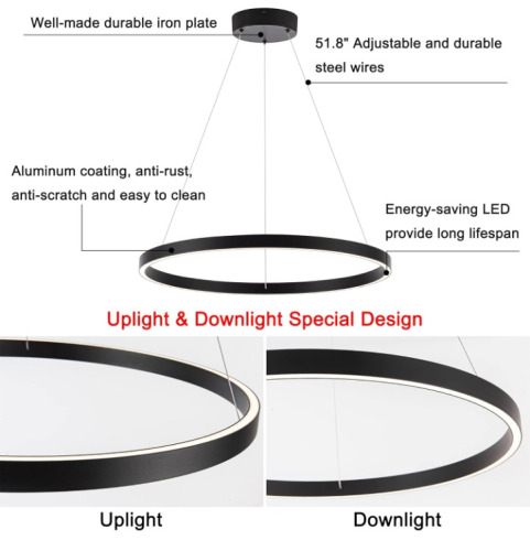 One Ring Contemporary LED Chandelier (r6)