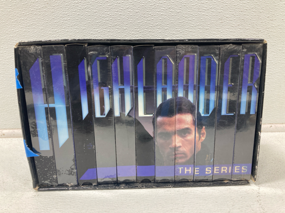 Highlander VHS Set (11) And Highlander Sword With Wall Stand