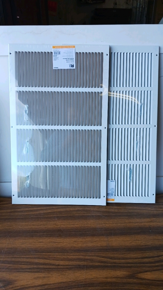 2)24x14 Return Grille Register White