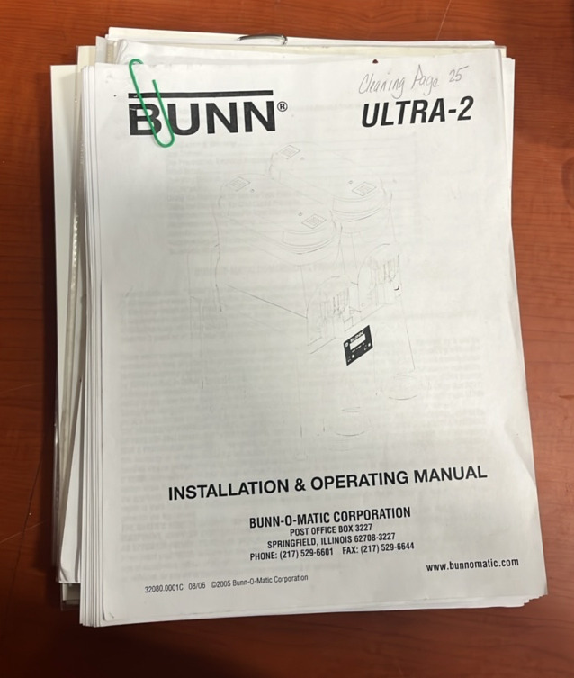 A pallet Of Replacement Parts For Bunn Ultra 2 SE Smoothie Machine