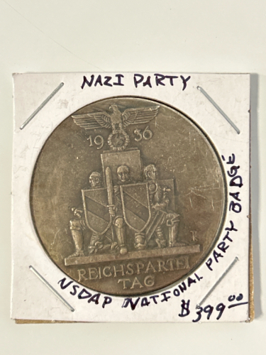 1936 WWII German Nazi Party Reichsparteitag Tinnie