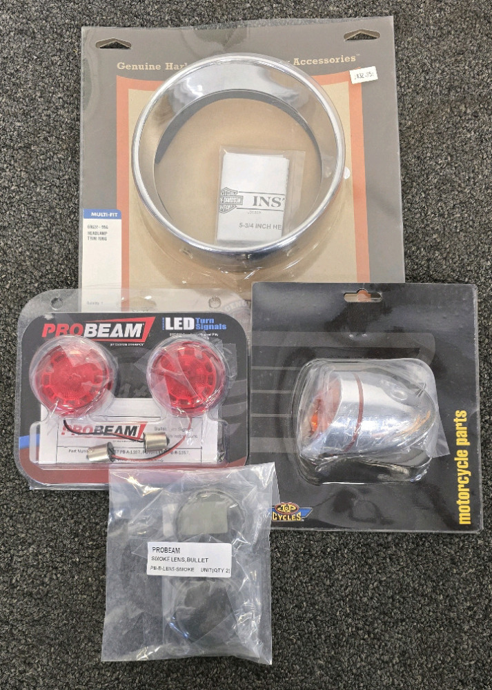 Motorcycle Headlight Parts And Accessories Including Harley Headlamp ...