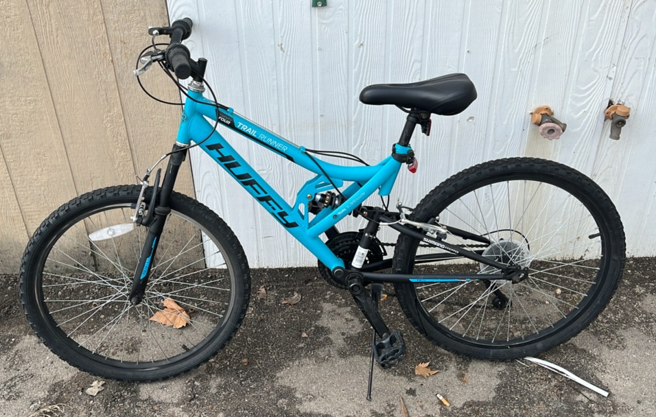 Light Blue Huffy Trail Runner Mountain Bike 24”