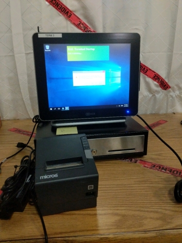 NCR Aloha POS System, Dual Screen Terminal, Micros Printer, and Cash ...