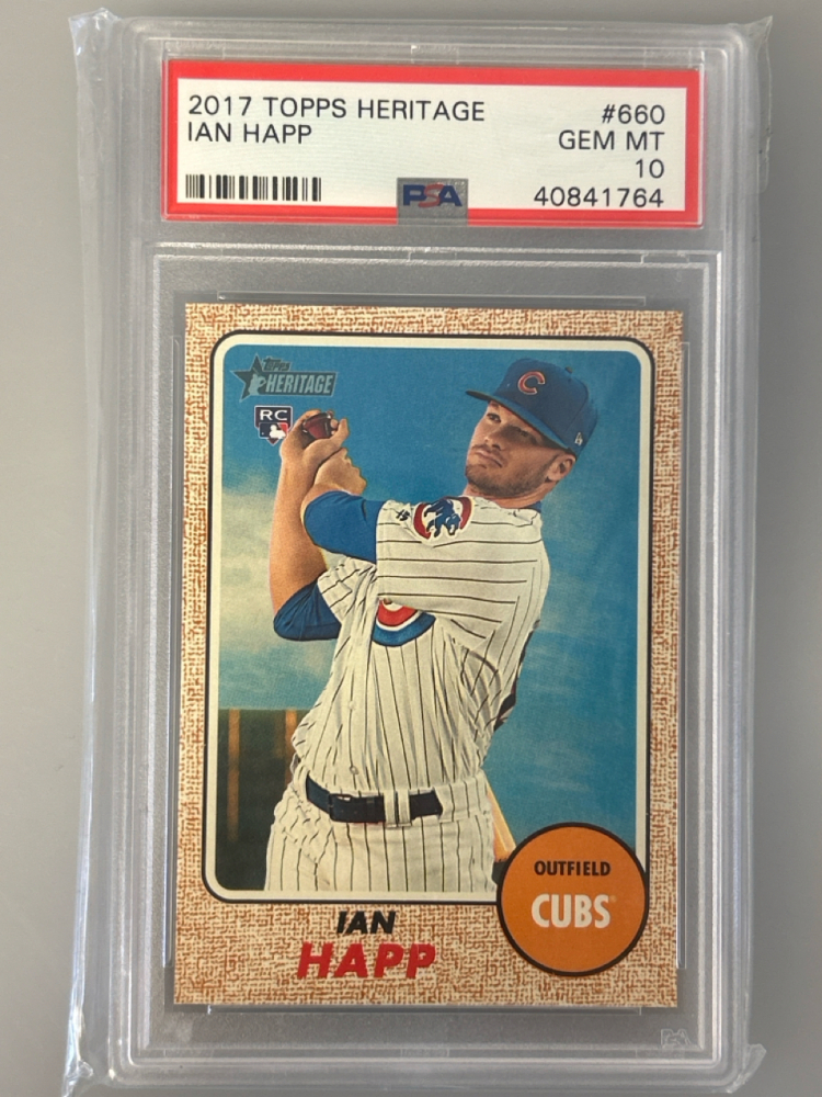 Graded Ian Happ 2017 Topps Heritage Card