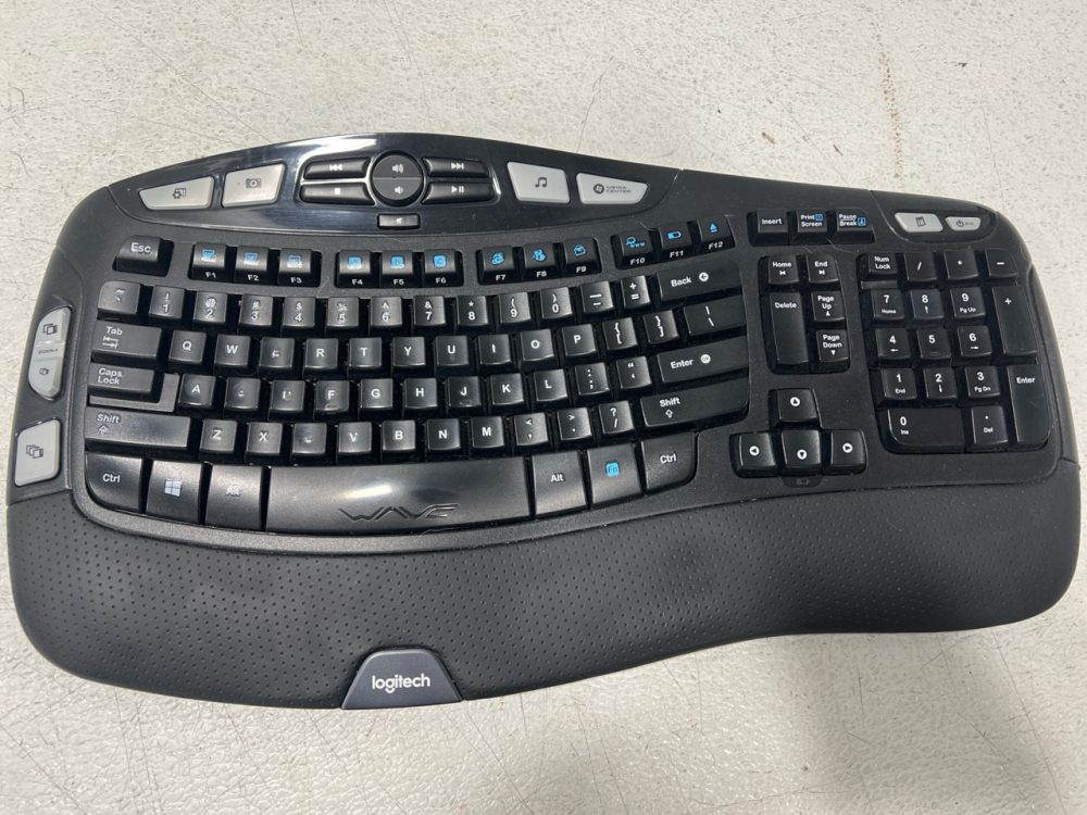 (1) Microsoft Natural Ergonomic Keyboard 4000 v1.0 Black Curved Wired ...
