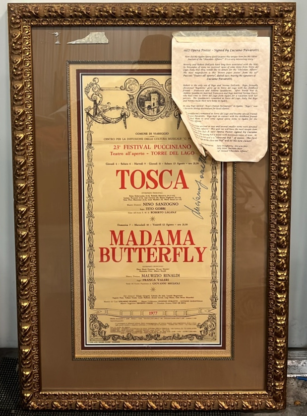1977 Opera Poster - Signed by Luciano Pavarotti