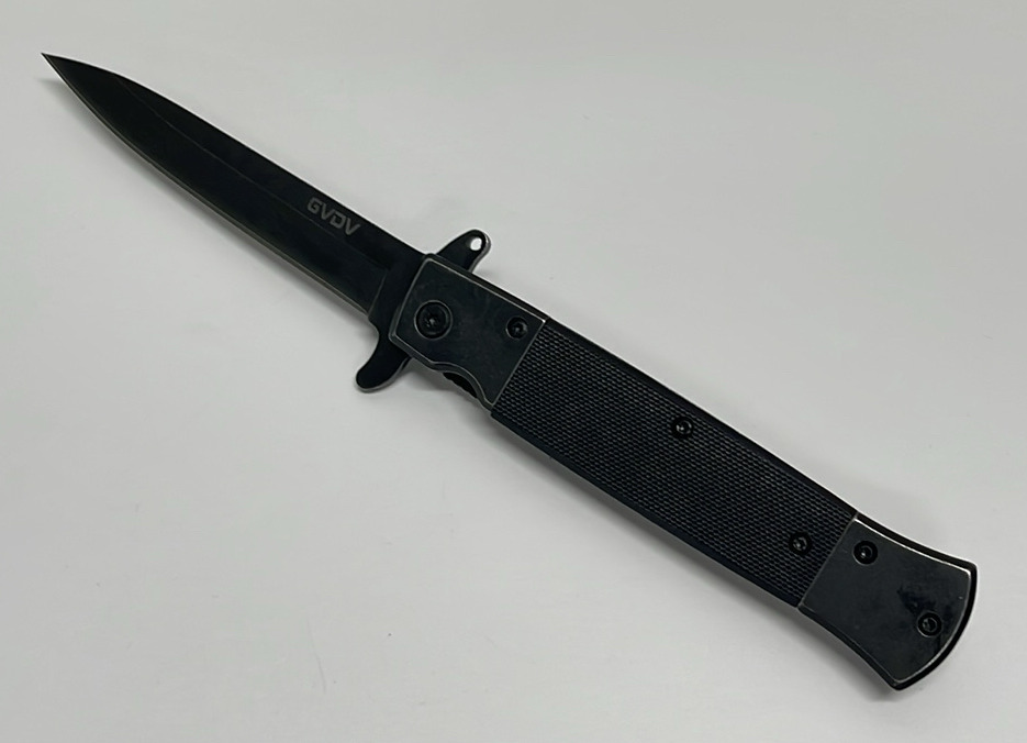GVDV Folding Knife With 4-1/2” Blade W/ Sharpening Stone