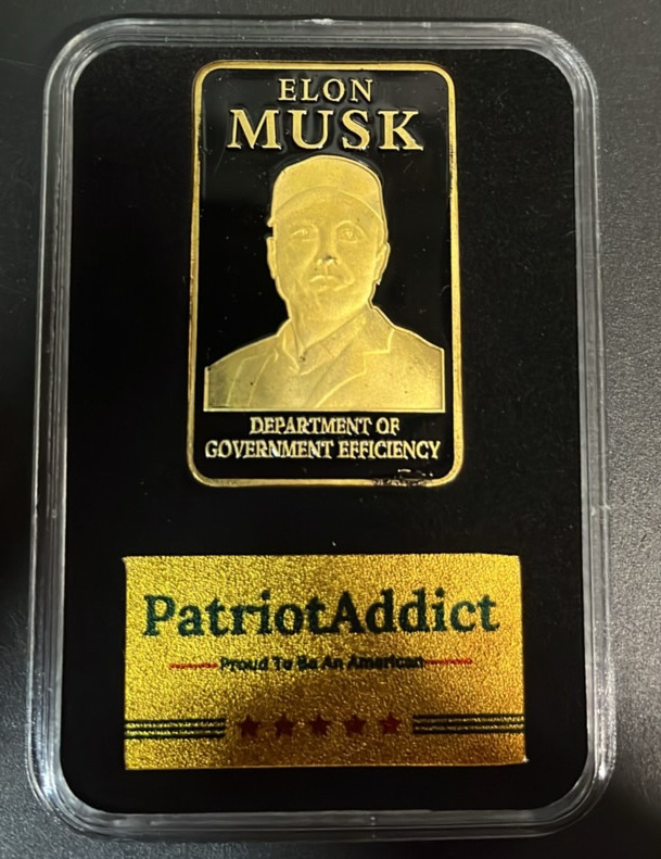 (1) Replica Elon Musk PatriotAddict Gold & Black Bar