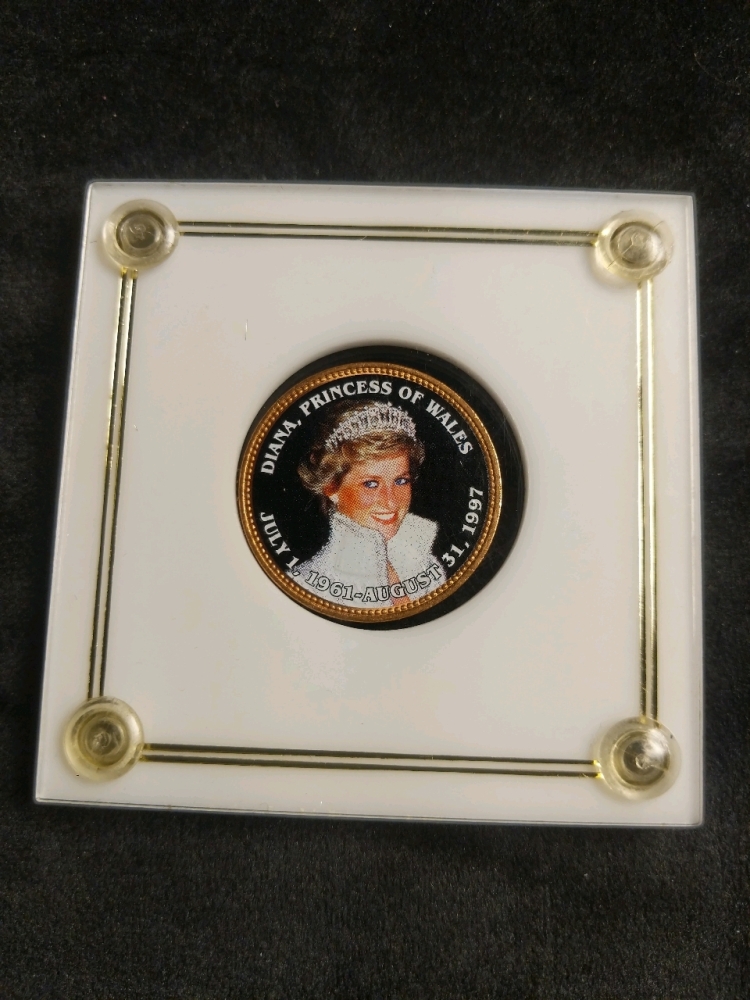 1967 Diana Princess Of Wales Memorial Colorized Penny