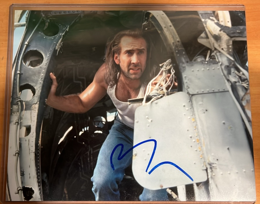 Signed Nicolas Cage 8”x10” Photograph With Certificate of Authenticity