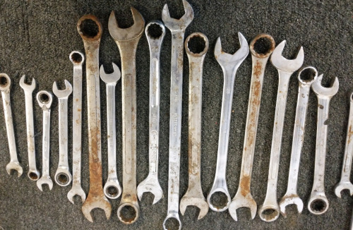 Assorted Wrenches & Sockets