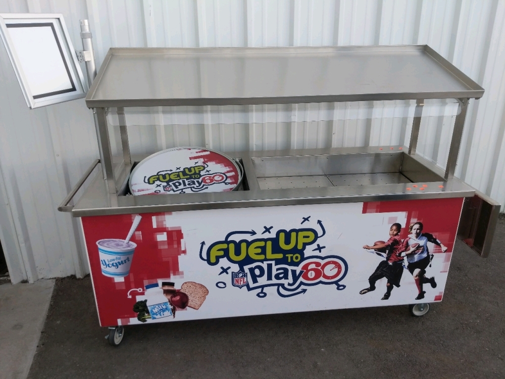 ColorPoint Stainless Grab n Go Ice Cart Portable Work Counter 84x30x60