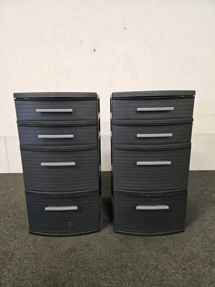 (2) Brightroom 4 drawer tower in Black
