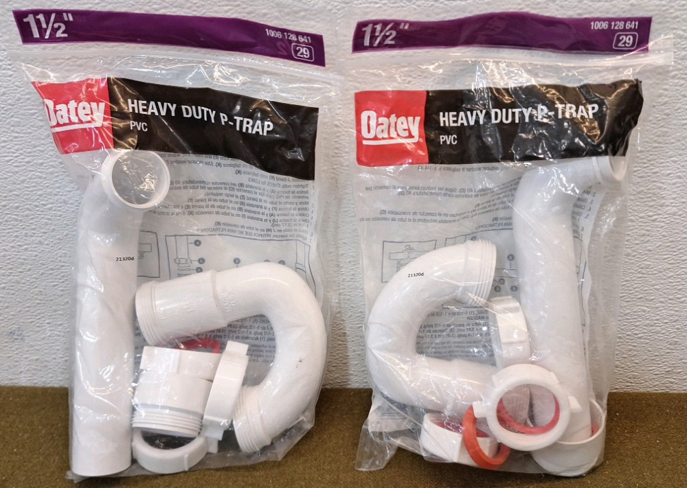 (1) Simple Drain Complete Universal Trap Kit, (2) 1-1/2 , Oatey Heavy ...