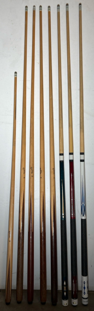 (8) Pool Cues